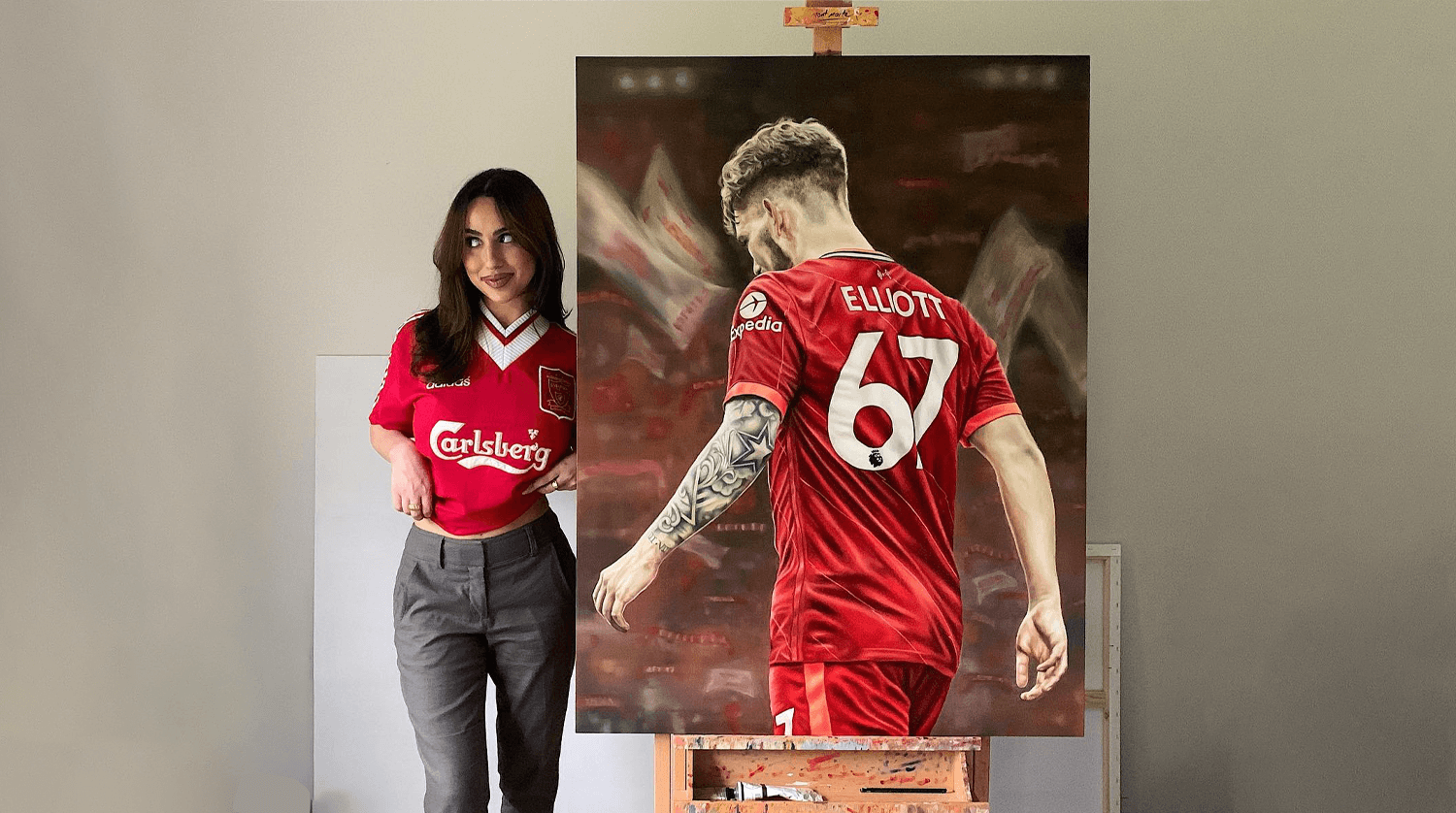 Australian Artist Emily Marrocco Unveils Harvey Elliott Portrait ...